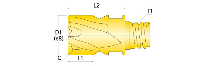 47D & 47J - 90° End Mill Tip